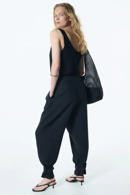H&M Balloon Trousers With High Waist And Adjustable Hems