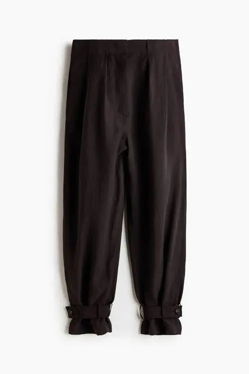 H&m Balloon Trousers With High Waist And Adjustable Hems