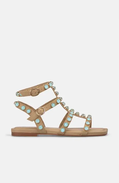 ALMA EN PENA Flat Studded Strappy Al - Sand
