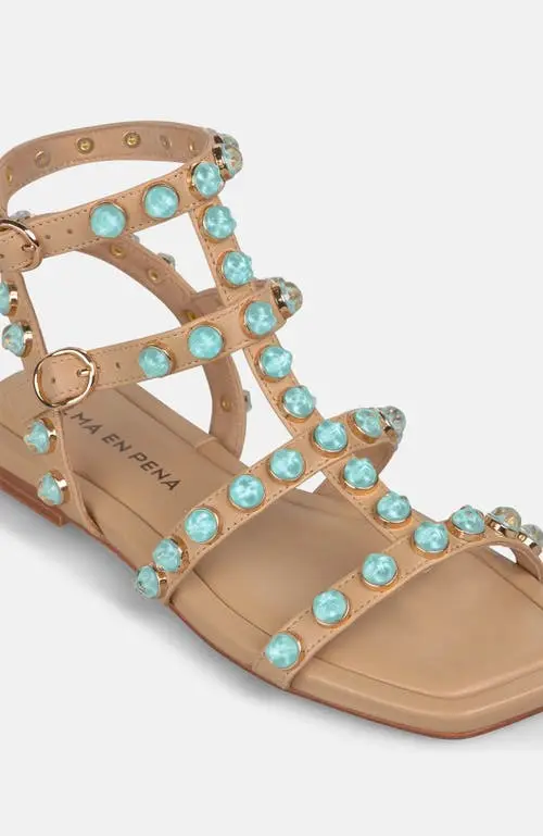 ALMA EN PENA Flat Studded Strappy Al
