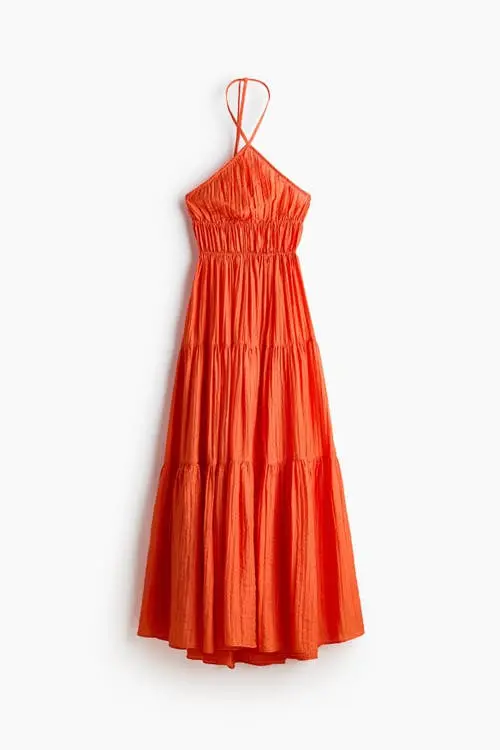 H&m Tiered Halterneck Dress