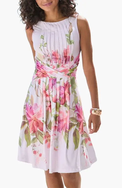 LASCANA Pleated Floral Dress