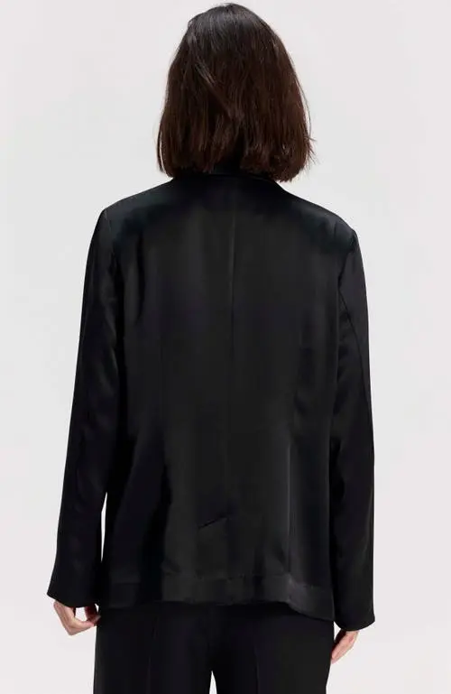 Ronen Chen Satin Blazer - Black