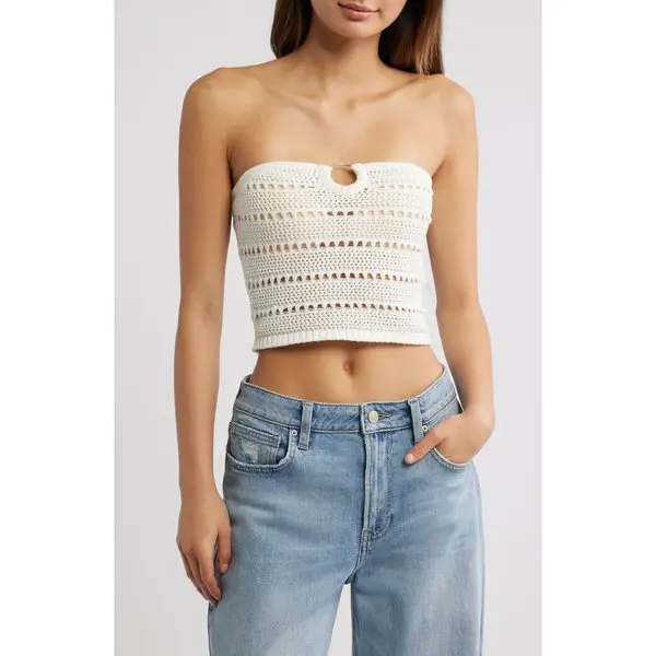 PACSUN Oriana O-ring Tube Top - Ivory