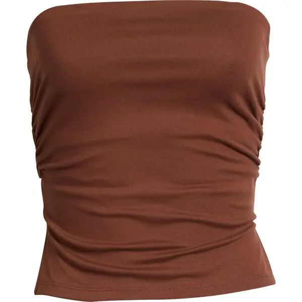 PACSUN Ophelia Ruched Tube Top - Brown