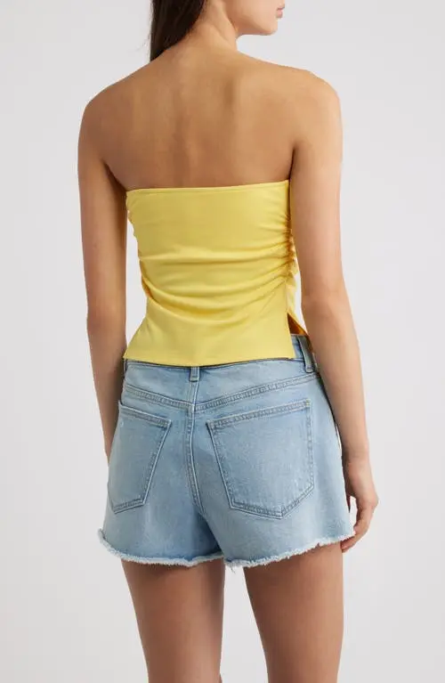 PACSUN Ophelia Ruched Tube Top - Yellow