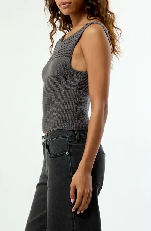 PACSUN Brielle Open Knit Tank Top - Gray
