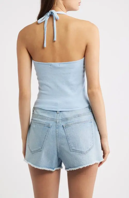 PACSUN Melina Cutout Halter Top - Blue