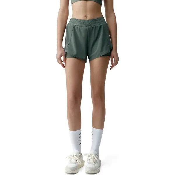 BORN LIVING YOGA Performance Sports Shorts - Tea