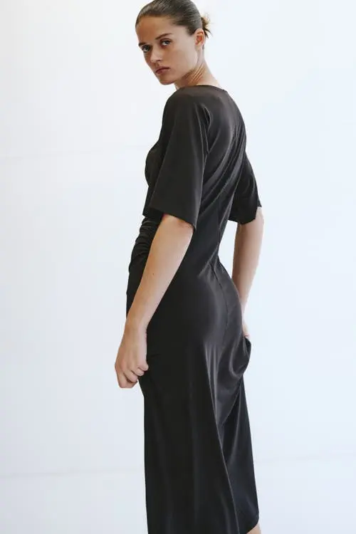 H&m Draped T-shirt Dress