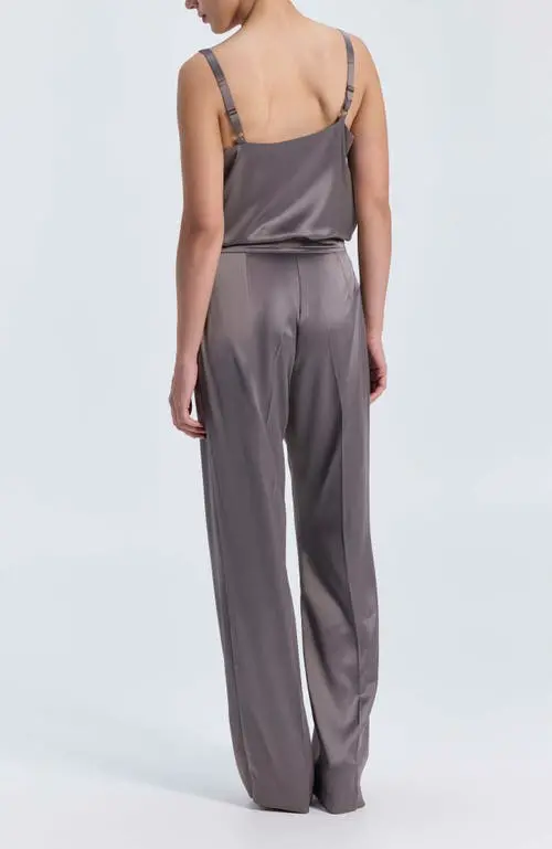Ronen Chen Wide-leg Satin Pants - Grey