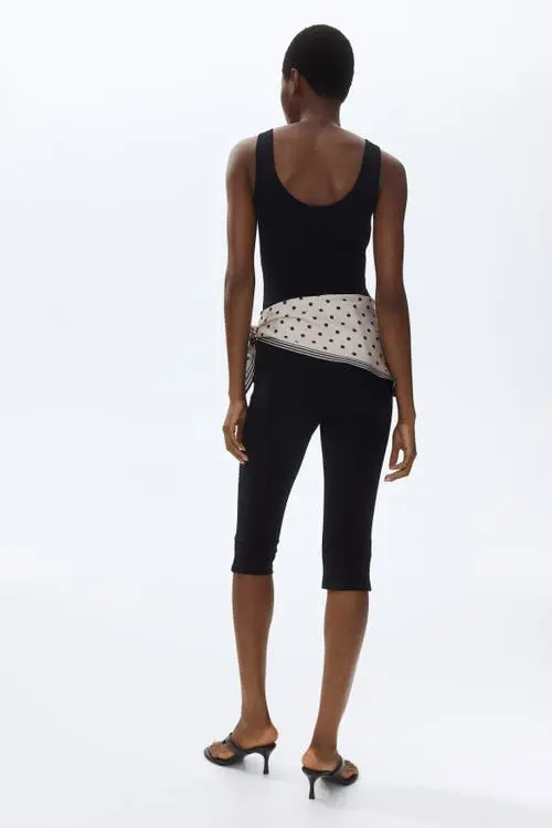 H&m Scarf-detail Capri Leggings