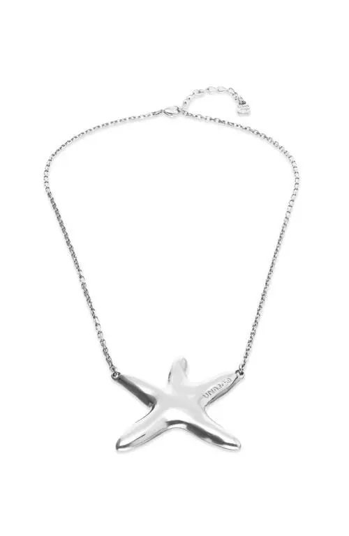 UNODE50 Tone Necklace With Star Pendant - Silver