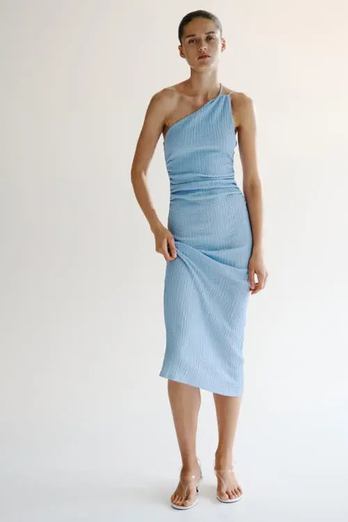 H&m Crinkled One-shoulder Dress