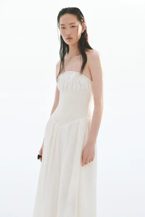 H&m Smocked Bandeau Dress