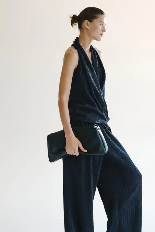 H&m Crinkled Drawstring Trousers