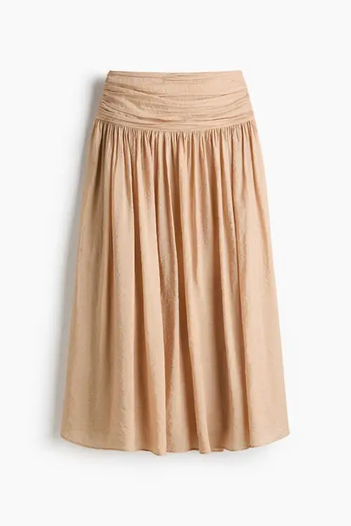 H&m Gathered Crêpe Skirt