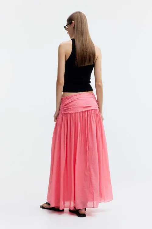 H&m Gathered Crêpe Maxi Skirt