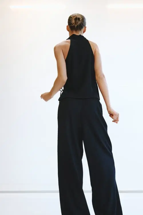 H&m Textured Drawstring Trousers