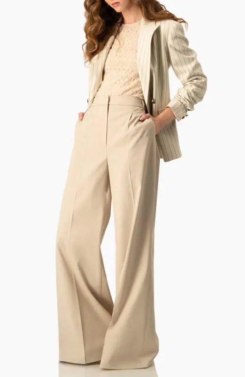 IVONNE Pinstripe Double-breasted Blazer