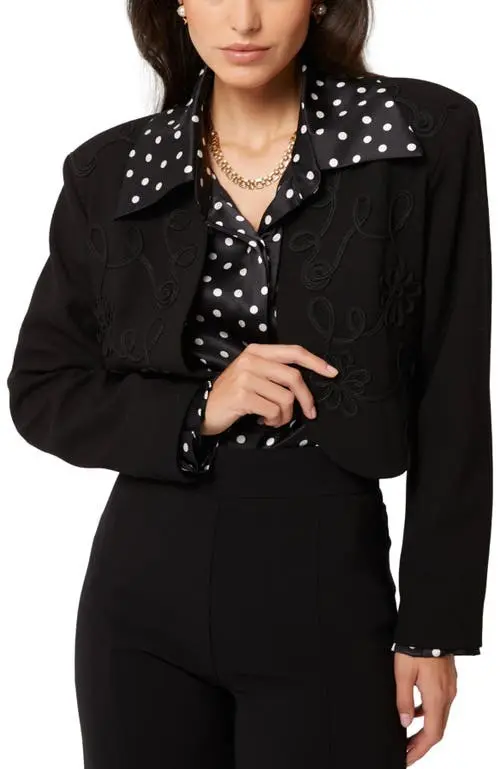 SEÑORITA Antonia Silk Polka Dot Blouse