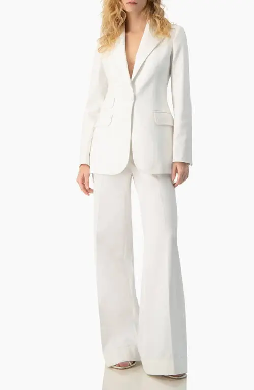 IVONNE Elegant High-rise Wide-leg Cuffed Tailored Trousers