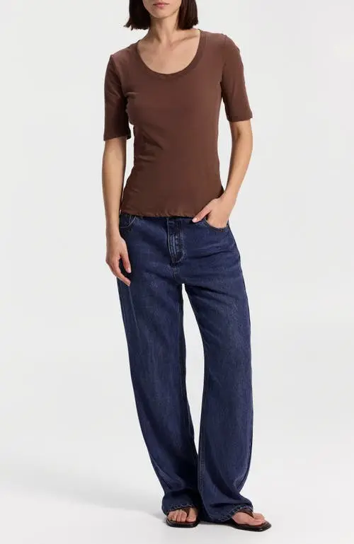Ronen Chen High-rise Wide-leg Jeans