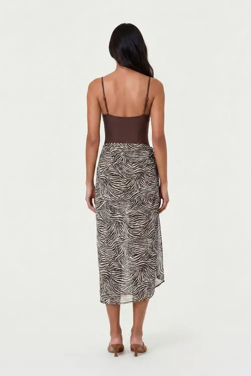 NICHOLAS Lia Sarong Skirt - Graphic Zebra