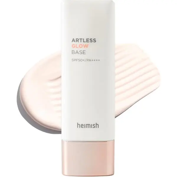 HEIMISH Spf 50 Artless Glow Base Foundation Primer All Skin Types Sun Protection Makeup Base 1.35 Fl Oz - Beige