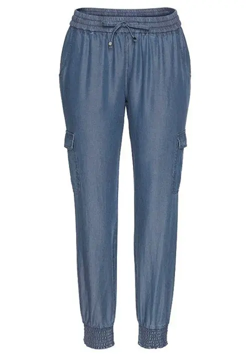 LASCANA Cargo Jogger Pants - Denim