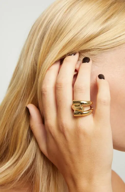UNODE50 18k -plated Twisted Ring