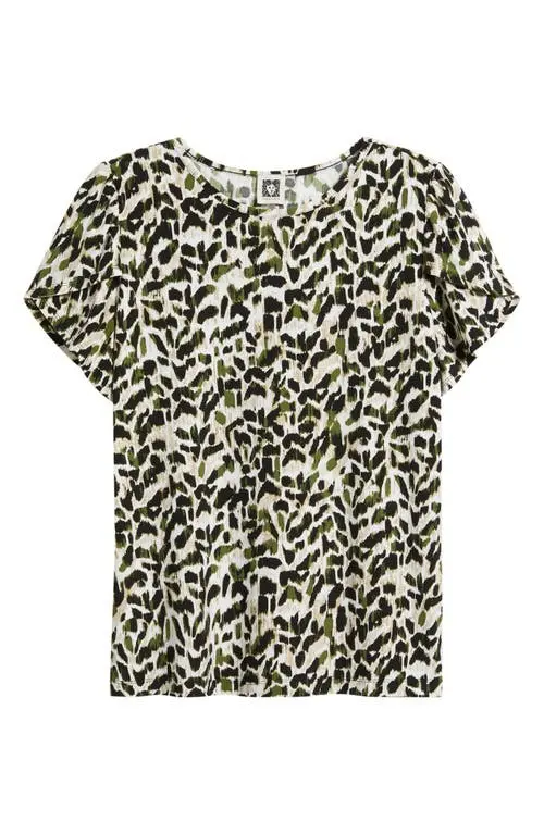 Anne Klein Animal Spot Tulip Sleeve Top