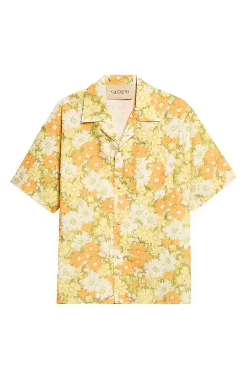 Valentino Garavani Floral Camp Shirt - Yellow Multi