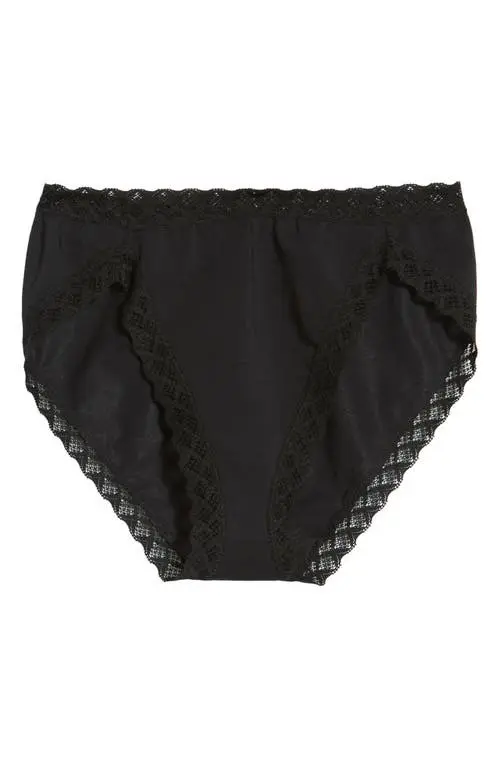 Natori Bliss Cotton French Cut Briefs - Black