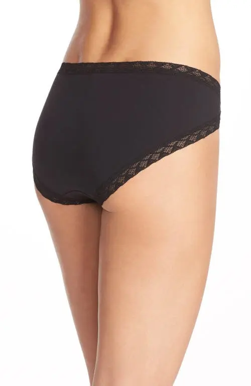 Natori Bliss Cotton French Cut Briefs - Black