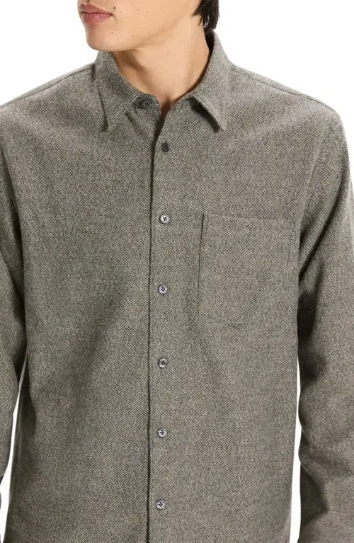 Theory Weekend Brushed Cotton Twill Button-up Shirt