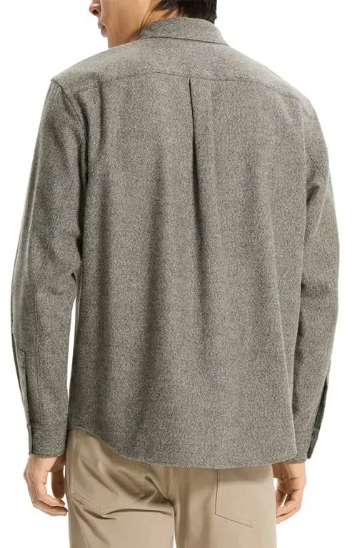 Theory Weekend Brushed Cotton Twill Button-up Shirt