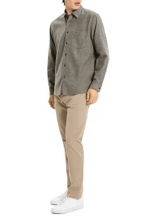 Theory Weekend Brushed Cotton Twill Button-up Shirt