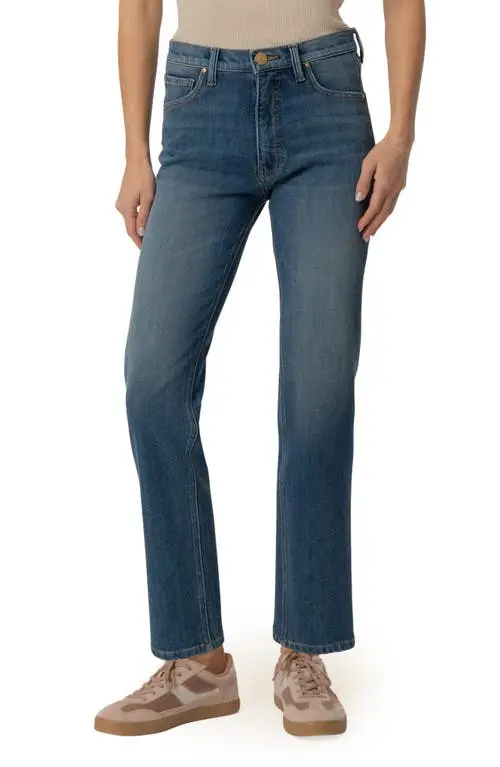 Kut From The Kloth Blair Fab Ab High Waist Ankle Straight Leg Jeans - Razor