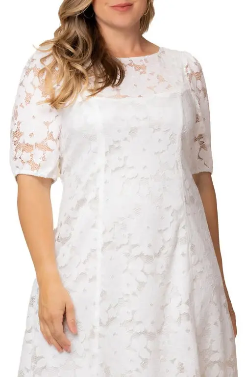 KIYONNA Emma Floral Lace Cocktail Midi Dress