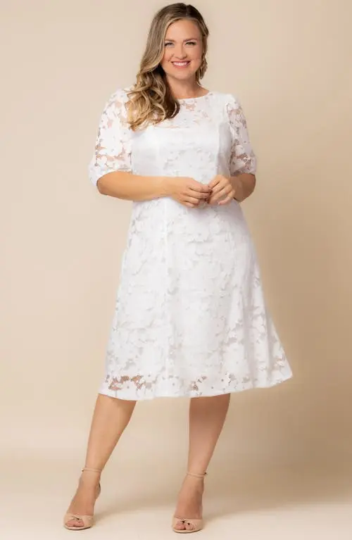 KIYONNA Emma Floral Lace Cocktail Midi Dress