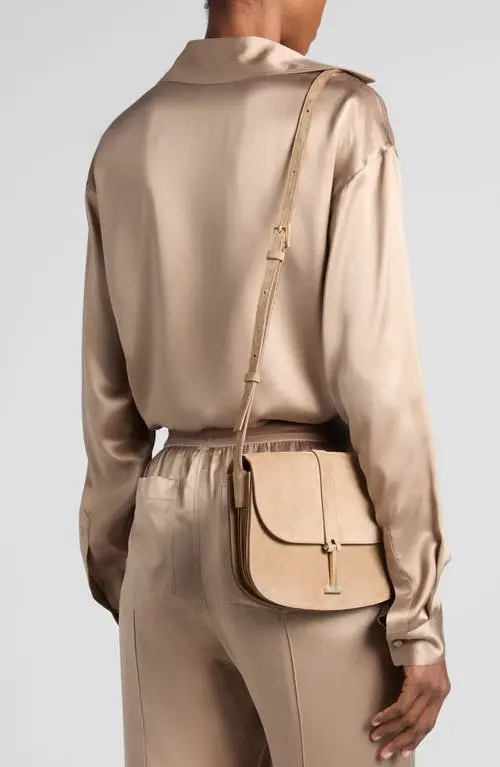 TOM FORD Small Kara Suede Crossbody Bag - Amphora