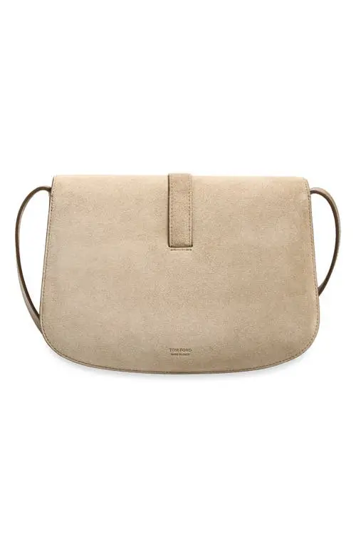 TOM FORD Small Kara Suede Crossbody Bag - Amphora