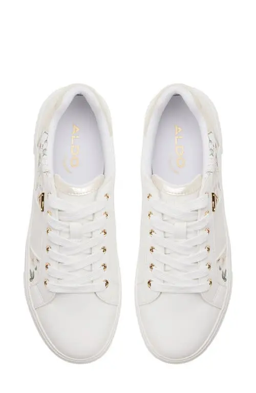 Aldo Sadie Platform Sneaker With Floral Accents