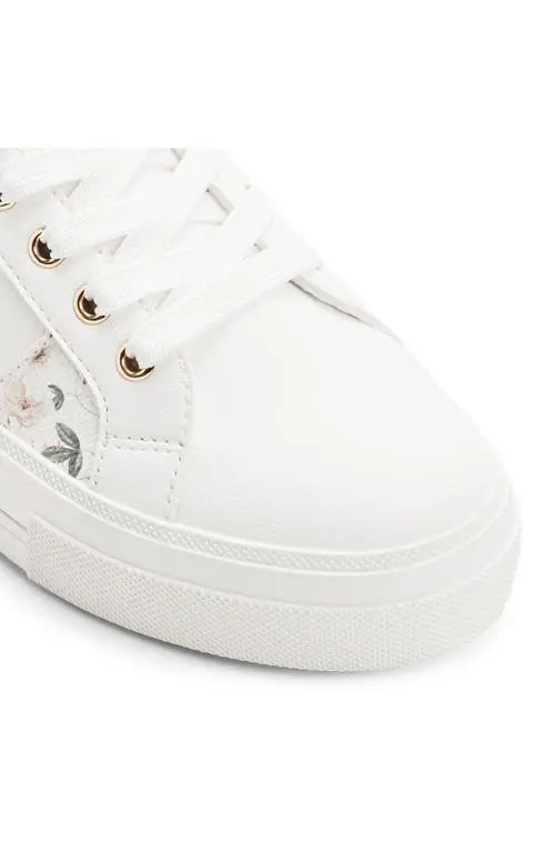Aldo Sadie Platform Sneaker With Floral Accents