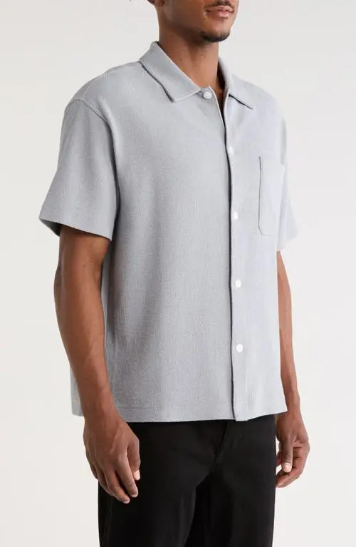 FRAME Textured Cotton Blend Button-up Shirt