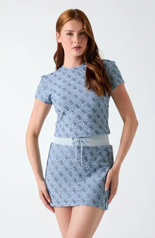 Guess 4g Logo Jacquard Mini Skirt
