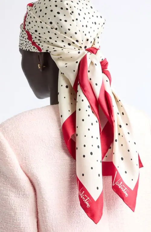 Valentino Garavani Little Stars Print Silk Scarf