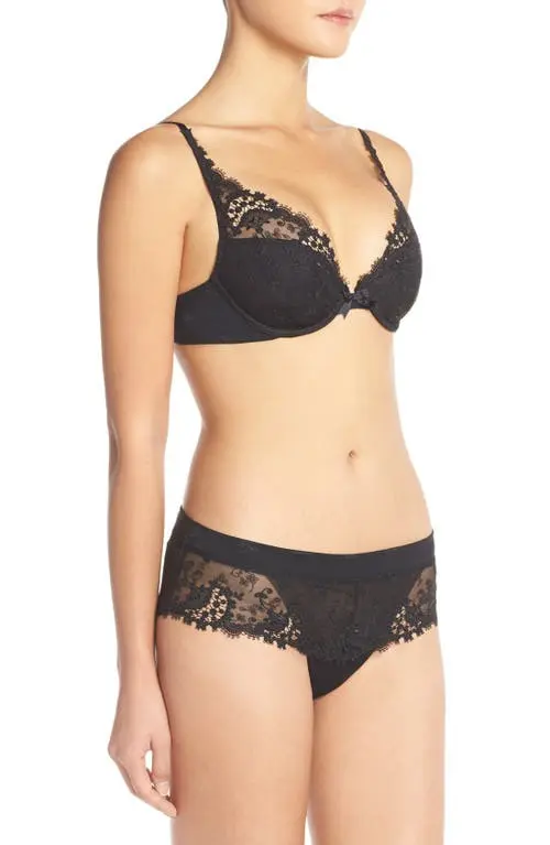 Simone Perele Wish Embroidered Boyshorts - Black