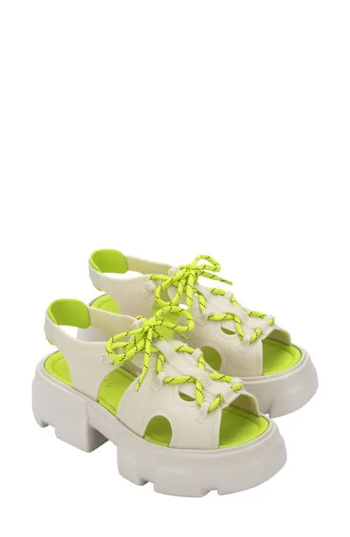 Melissa Camp Platform Sandal - Beige/green